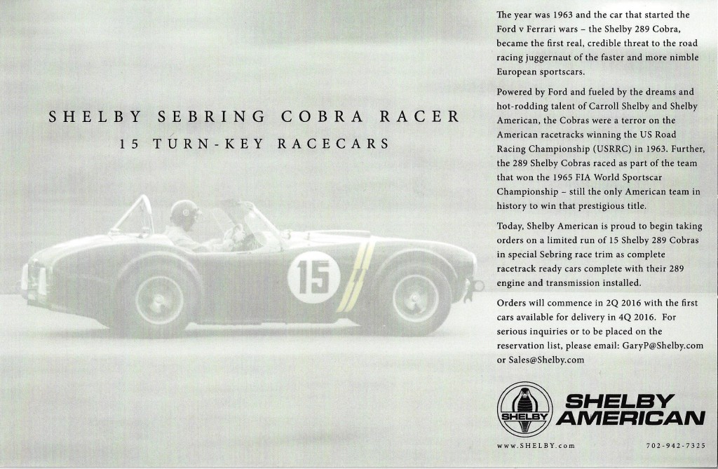 Sebring Cobra Info back - Matt Stone Cars