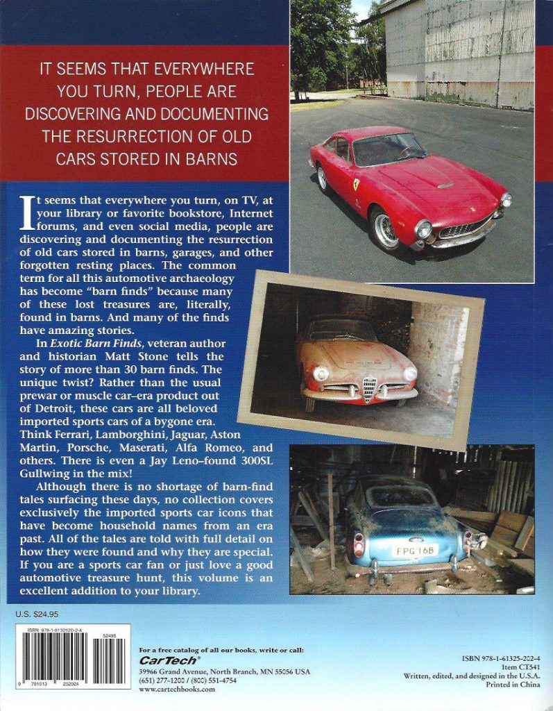 Barn finds back cover - Matt Stone Cars